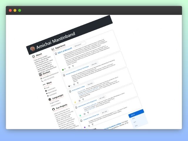 GitHub Themed Resume Template | 100xCoding